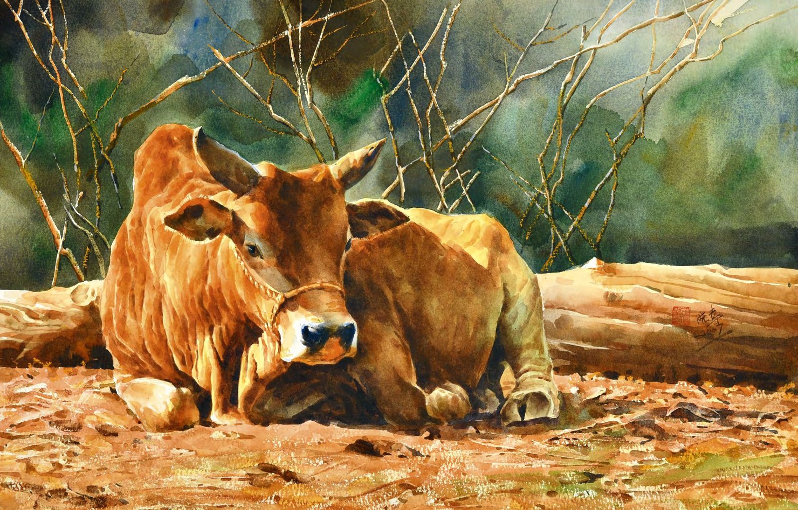 Chinese Watercolor Paintings | Original Art by Xiaoxing Hu